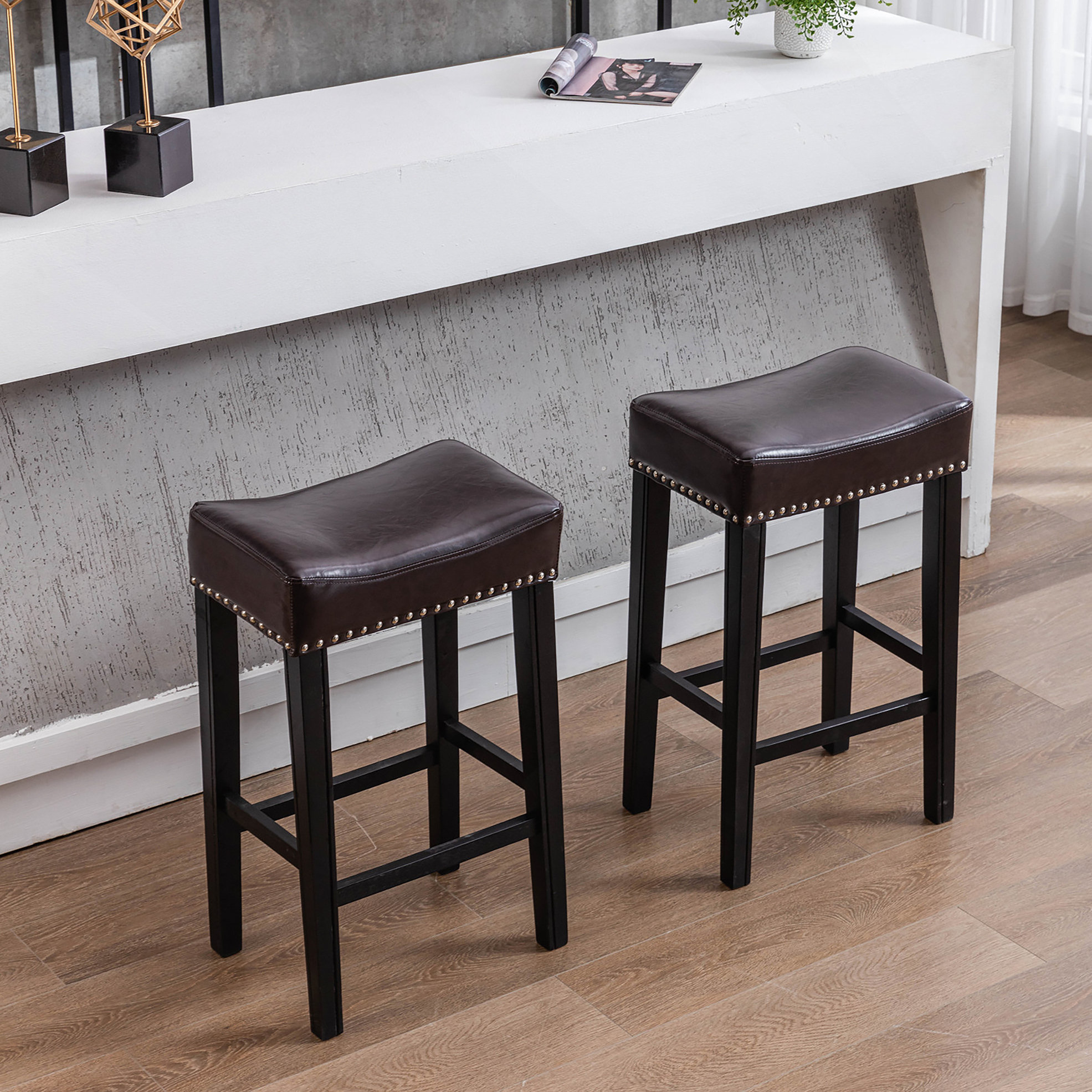 Lark Manor™ Counter Height 29" Bar Stools for Kitchen Counter Backless Stools | Wayfair